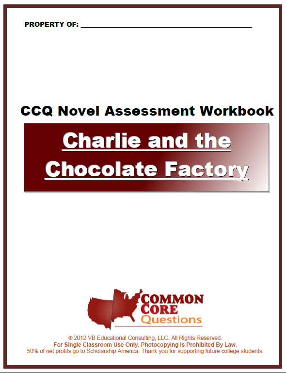 Charlie and the Chocolate Factory CCQ Workbook (Reading Level R - 810L ...