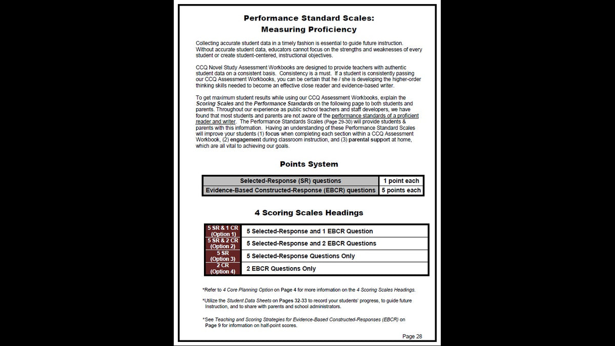 CCQ Teaching Strategies and Scoring Guide: How to Get Maximum Student ...